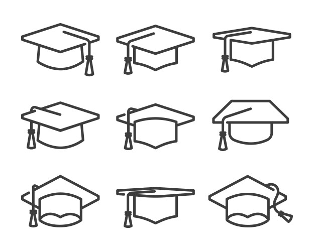 Graduation Hat Outline Vector Images (over 12,000)