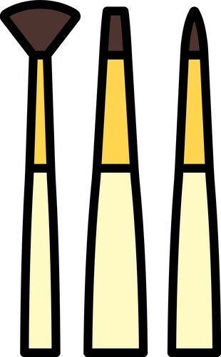 Vintage paint brushes set hand drawing clip art Vector Image