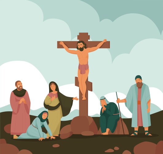 Cartoon drawing jesus christ Royalty Free Vector Image