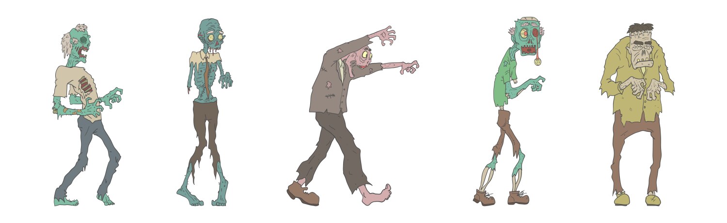 Comic zombie monster and halloween beast Vector Image