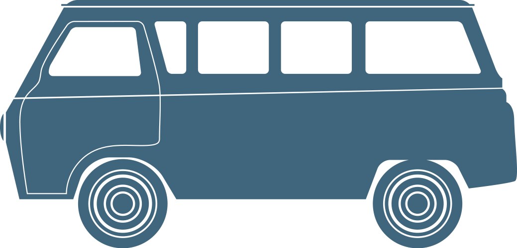 Off-road vehicle van with mud tire Royalty Free Vector Image