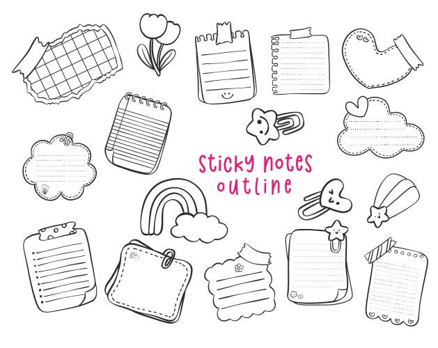 Sticky Note Doodle Vector Images (over 1,100)