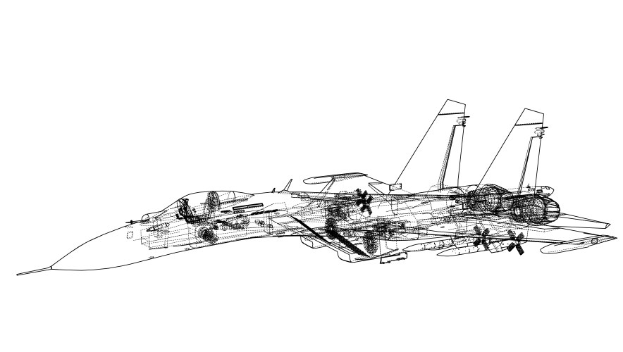 Boeing f-18e super hornet multirole fighter Vector Image