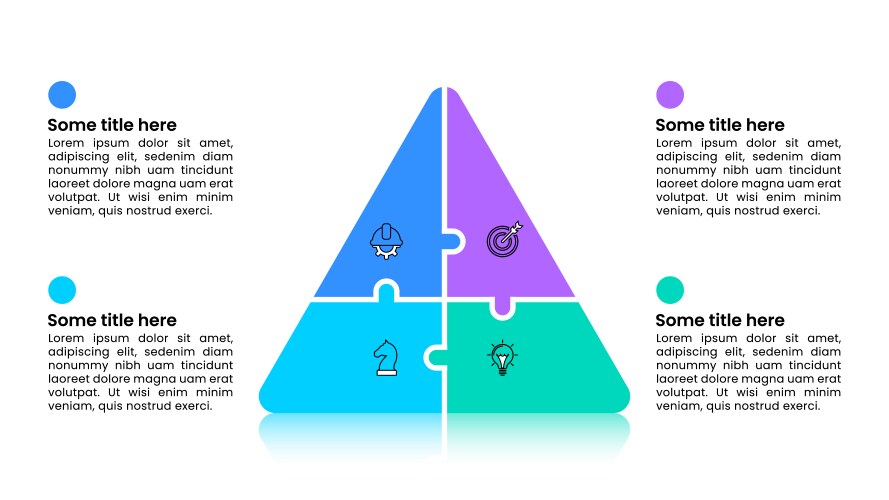 Infographic template pyramid with 3 steps Vector Image