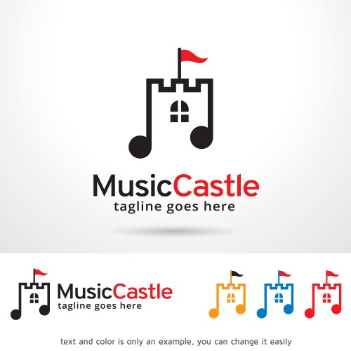 Citadel lettering logo Royalty Free Vector Image