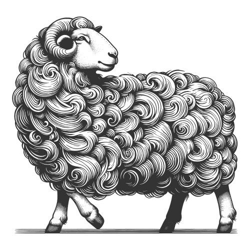 Sheep Line Art Vector Images (over 4,900)