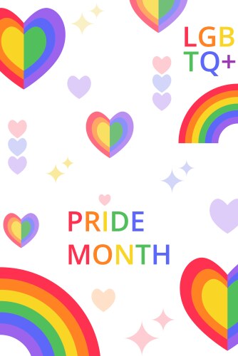 Abstract geometric poster for pride month Vector Image