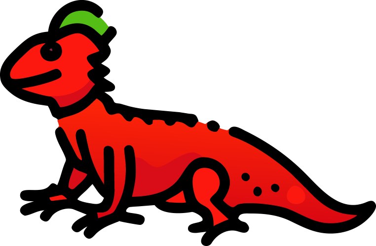 Australian gecko looks icon Royalty Free Vector Image