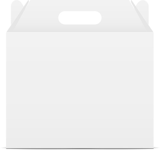 Package cardboard box with a handle Royalty Free Vector