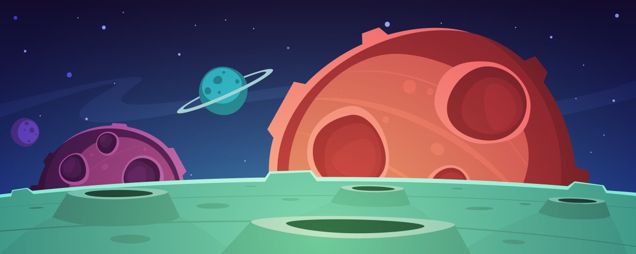 Cartoon space scene Vector Images & Graphics for Commercial Use ...