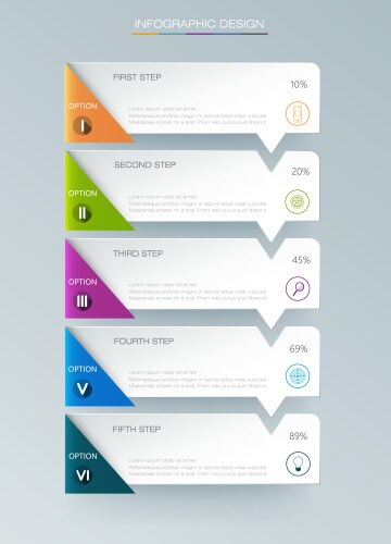 Infographic label tab template Royalty Free Vector Image
