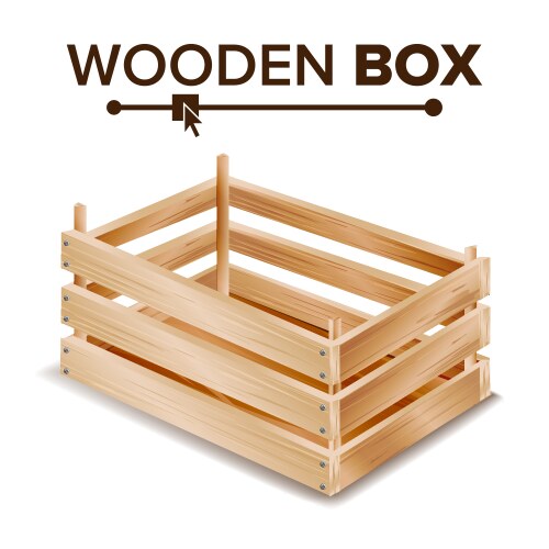 Wooden box game element Royalty Free Vector Image