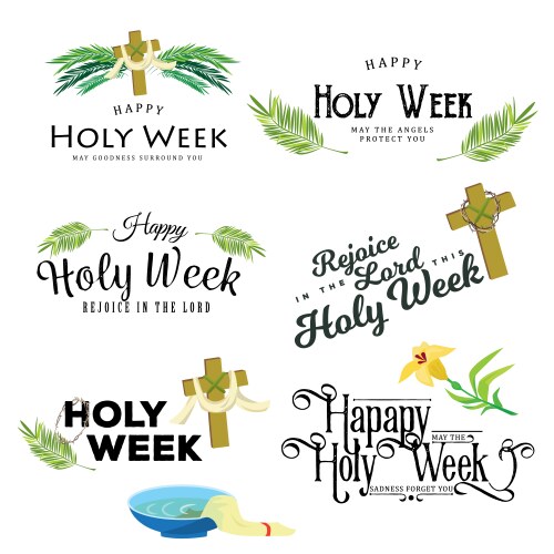 Holy week last supper of jesus christ thursday Vector Image