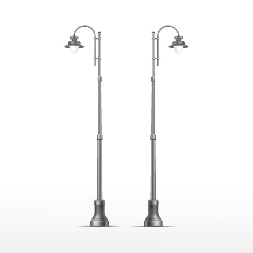 Street lamp post outline icon on white background Vector Image