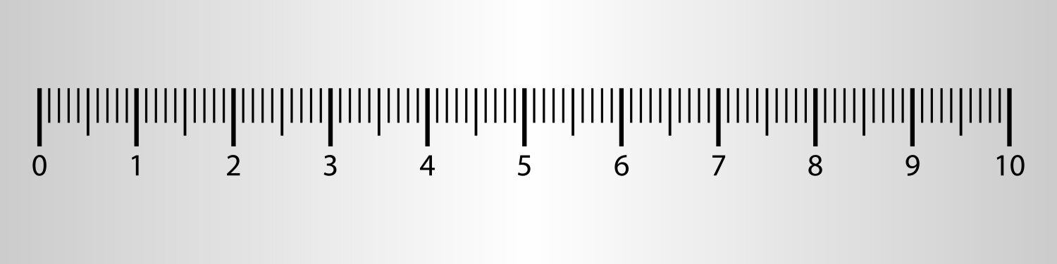 10 centimeters ruler measurement tool Royalty Free Vector