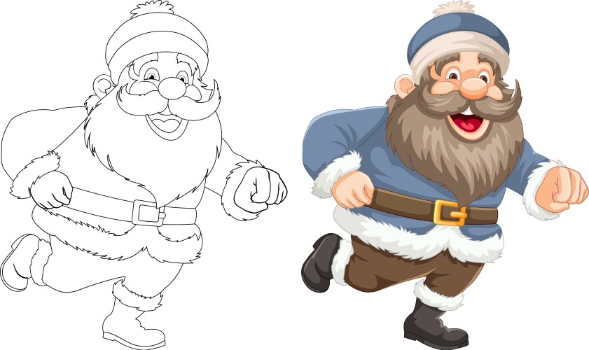 Santa Claus Line Art Vector Images (over 4,400)