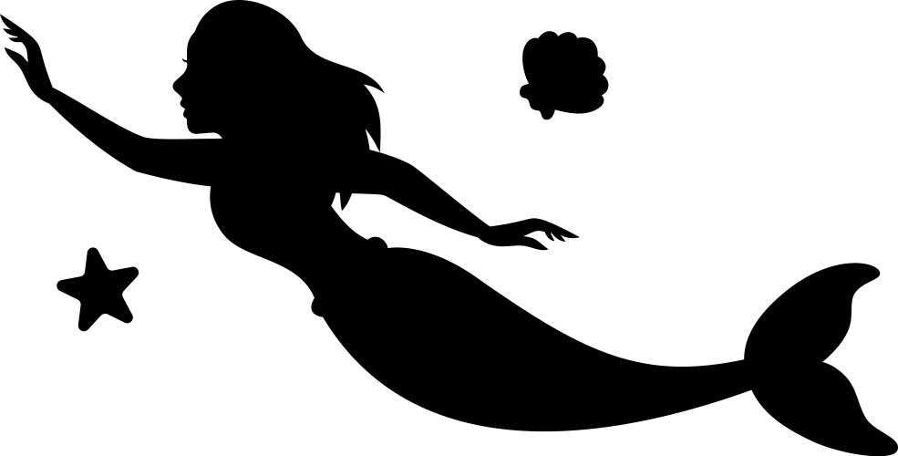 Mermaid Silhouette Vector Images (over 3,400)