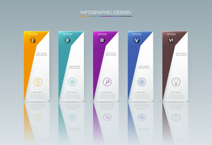 Infographic label design with icons and 5 options Vector Image