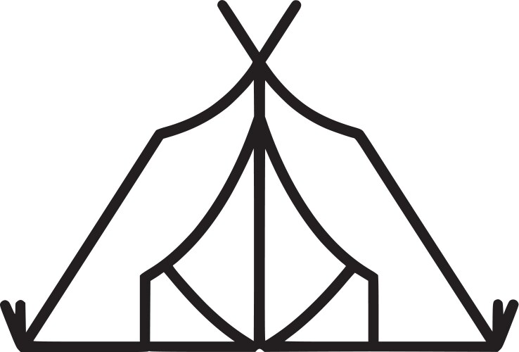 Camping tent svg silhouette Royalty Free Vector Image