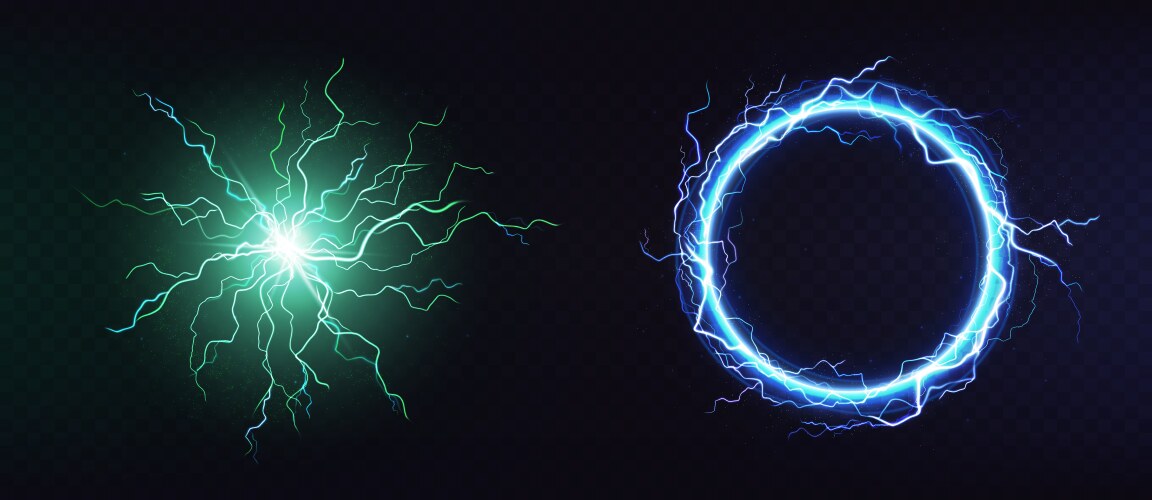 Isolated energy ball sphere made lightning Vector Image