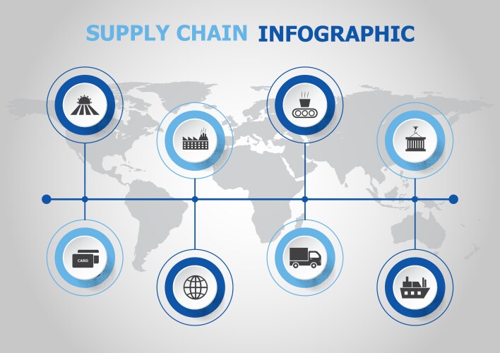 Infographic template with communication icons Vector Image