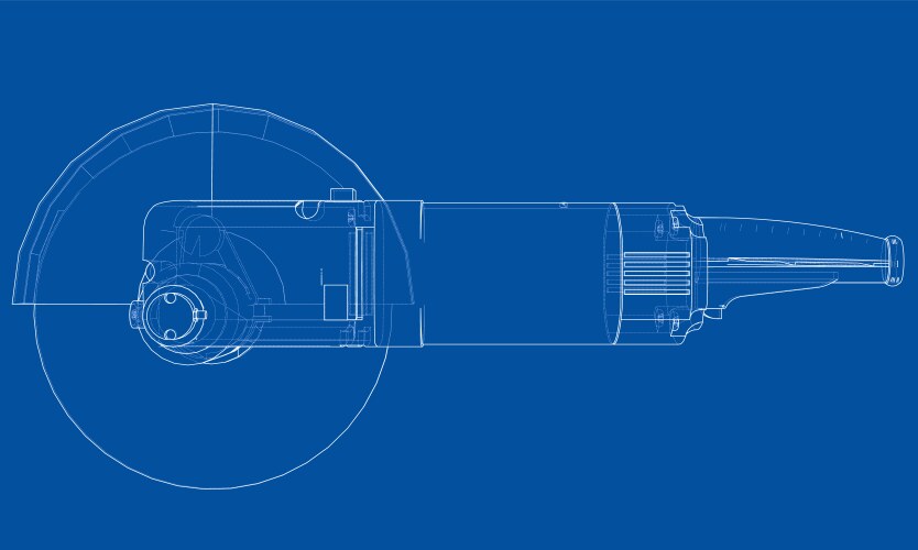 Outline electric angle grinder Royalty Free Vector Image