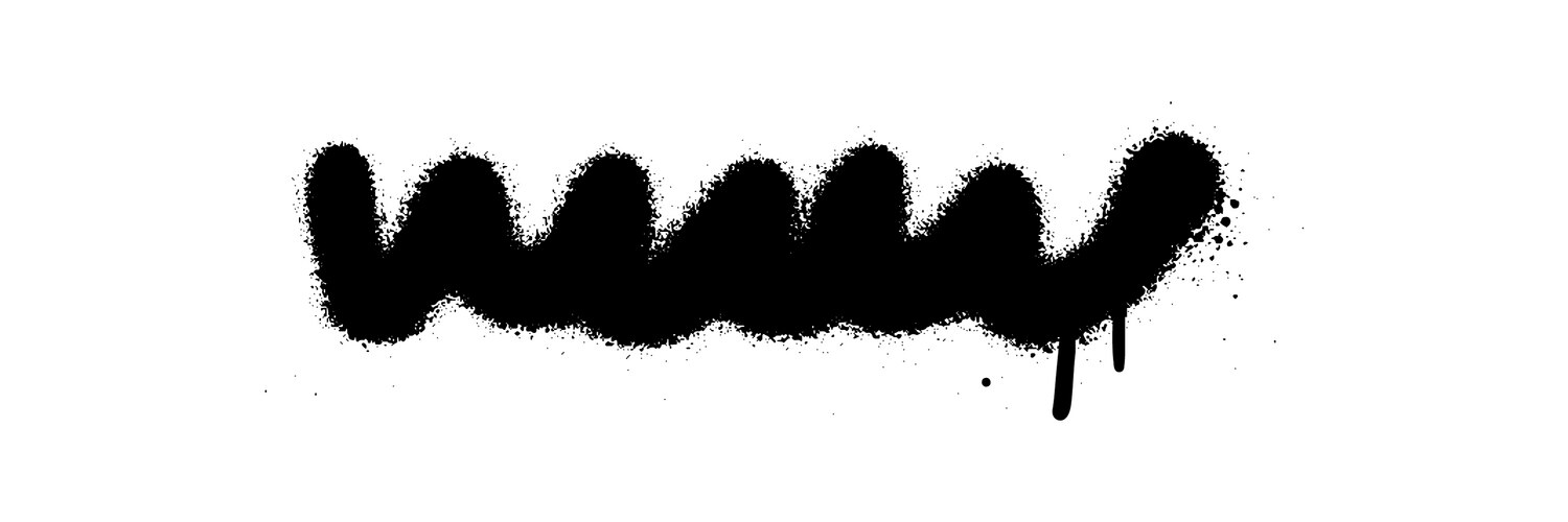 Hand drawn spray-paint graffiti line squiggle Vector Image