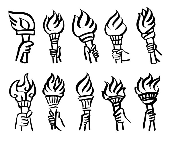 Sketch Torch Flames Vector Images (over 250)