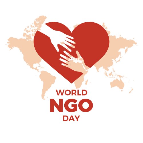 World ngo day poster Royalty Free Vector Image