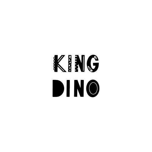 Dinosaur lettering scandinavian Royalty Free Vector Image