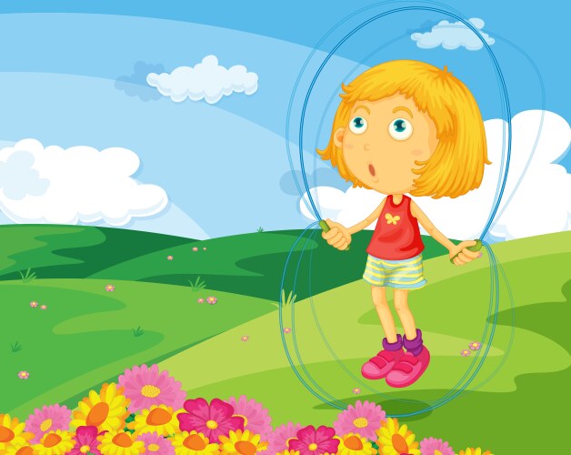 Cartoon Children Skipping Vector Images (over 510)