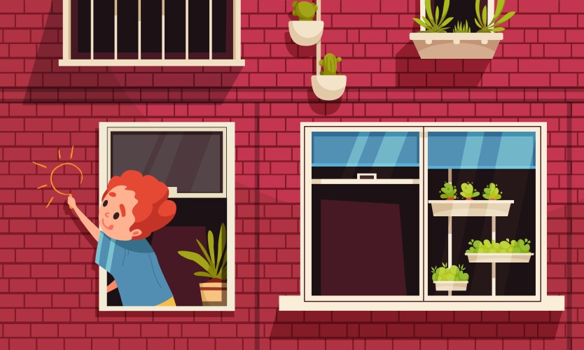 Kids danger cartoon Royalty Free Vector Image - VectorStock