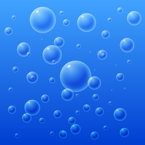 Underwater bubbles on transparent background Vector Image