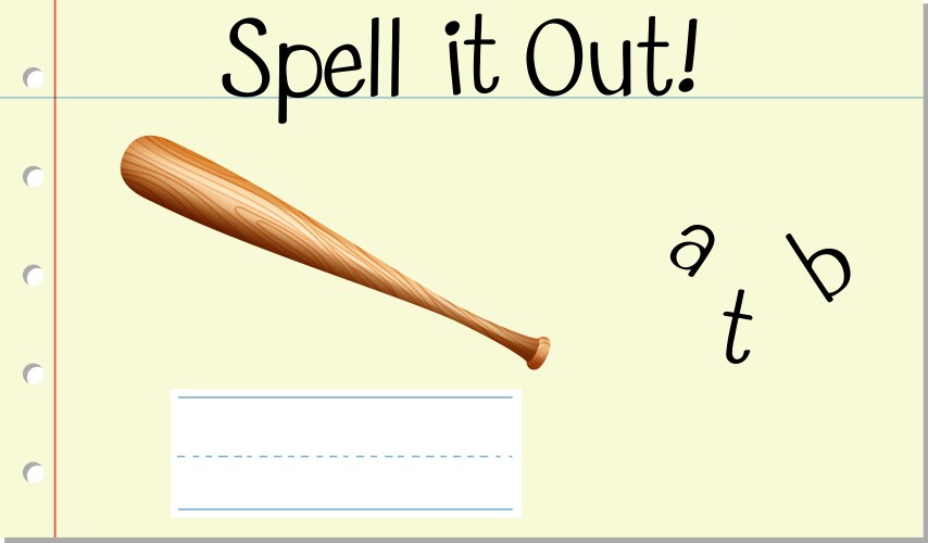 Spell english word cat Royalty Free Vector Image