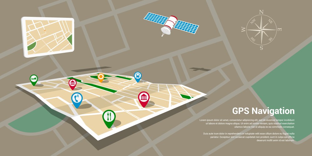 Location navigator concept Royalty Free Vector Image