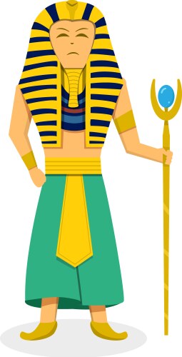 Cartoon of ancient egyptian pharaoh Royalty Free Vector