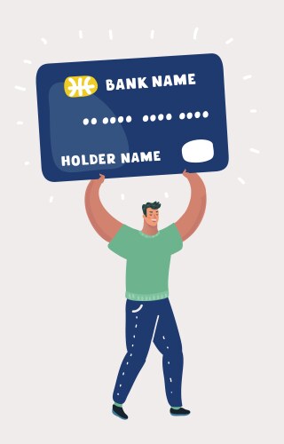 Credit card guillotine Royalty Free Vector Image