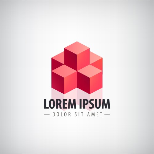 Abstract 3d architecture sign building Royalty Free Vector