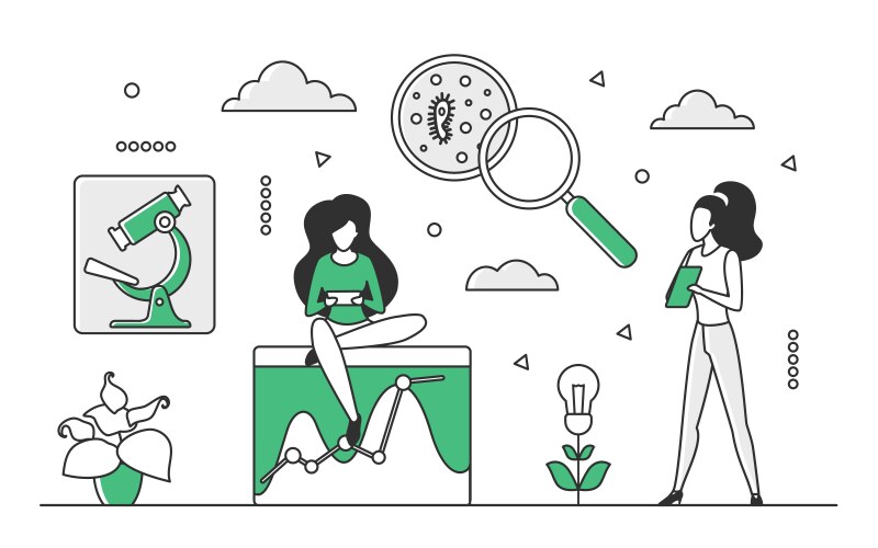 Laboratory chemistry research Royalty Free Vector Image