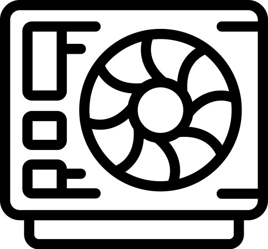 Wall mounted air conditioner cooling system Vector Image