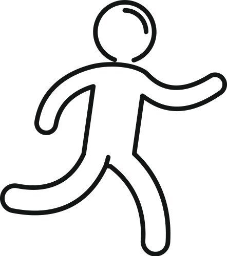 Running Person Outline Vector Images (over 7,900)