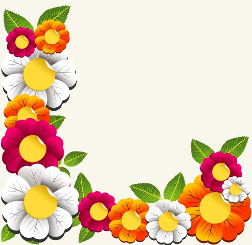 Floral borders on transparent background Vector Image