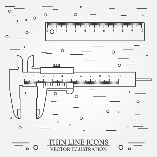 Ruler inch set vertical scale Royalty Free Vector Image