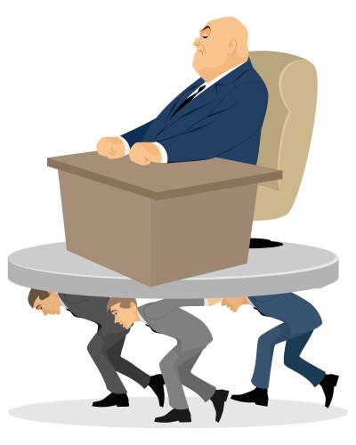 Clerk and boss Royalty Free Vector Image - VectorStock