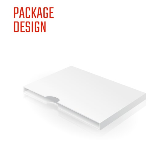Realistic white package carton box for software Vector Image