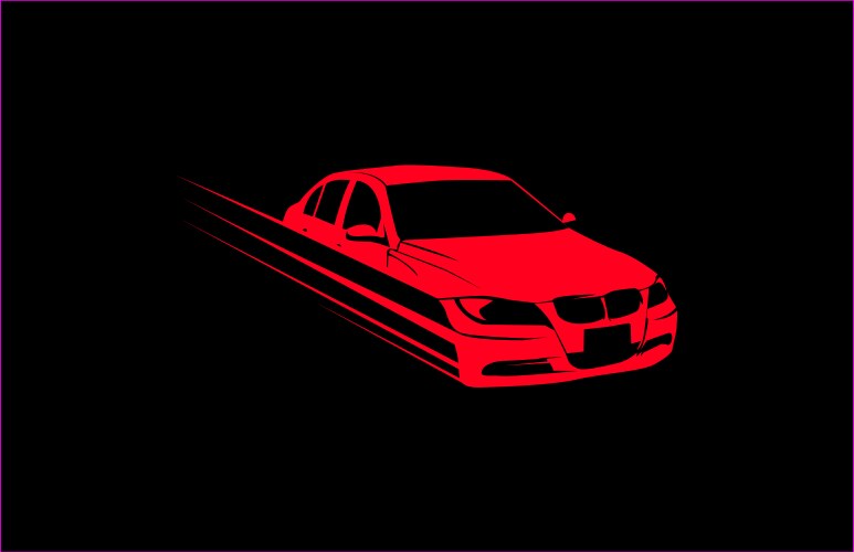 Sport car outline design Royalty Free Vector Image