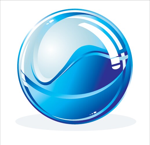 3d glass sphere and heart icon Royalty Free Vector Image