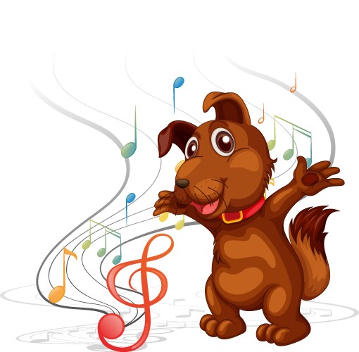 Adorable Puppy Playing – Royalty-Free Vector | VectorStock