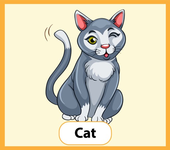 Cat Flashcard Vector Images (over 260)
