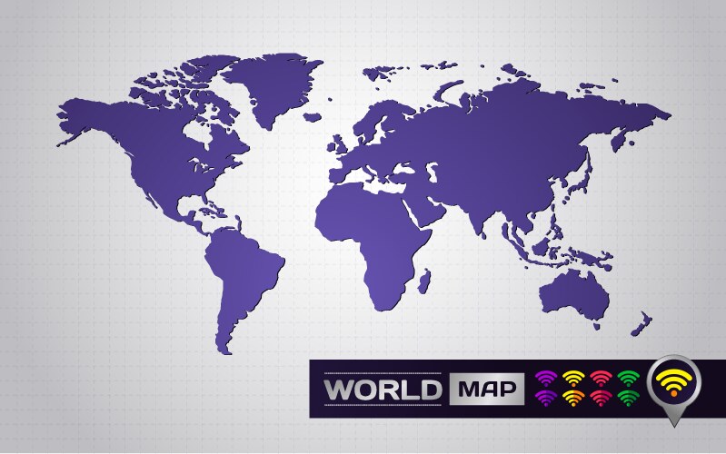 World map of information graphics Royalty Free Vector Image